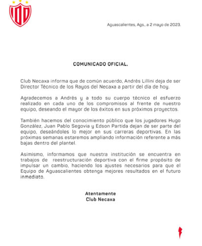Necaxa comienza la limpia y anuncia las primeras bajas del equipo – El ... Necaxa comienza la limpia y anuncia las primeras bajas del equipo – El ...